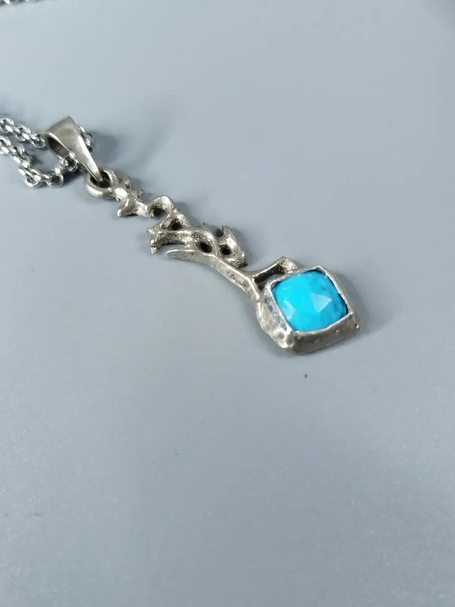 Подвеска, бирюза синтетическая