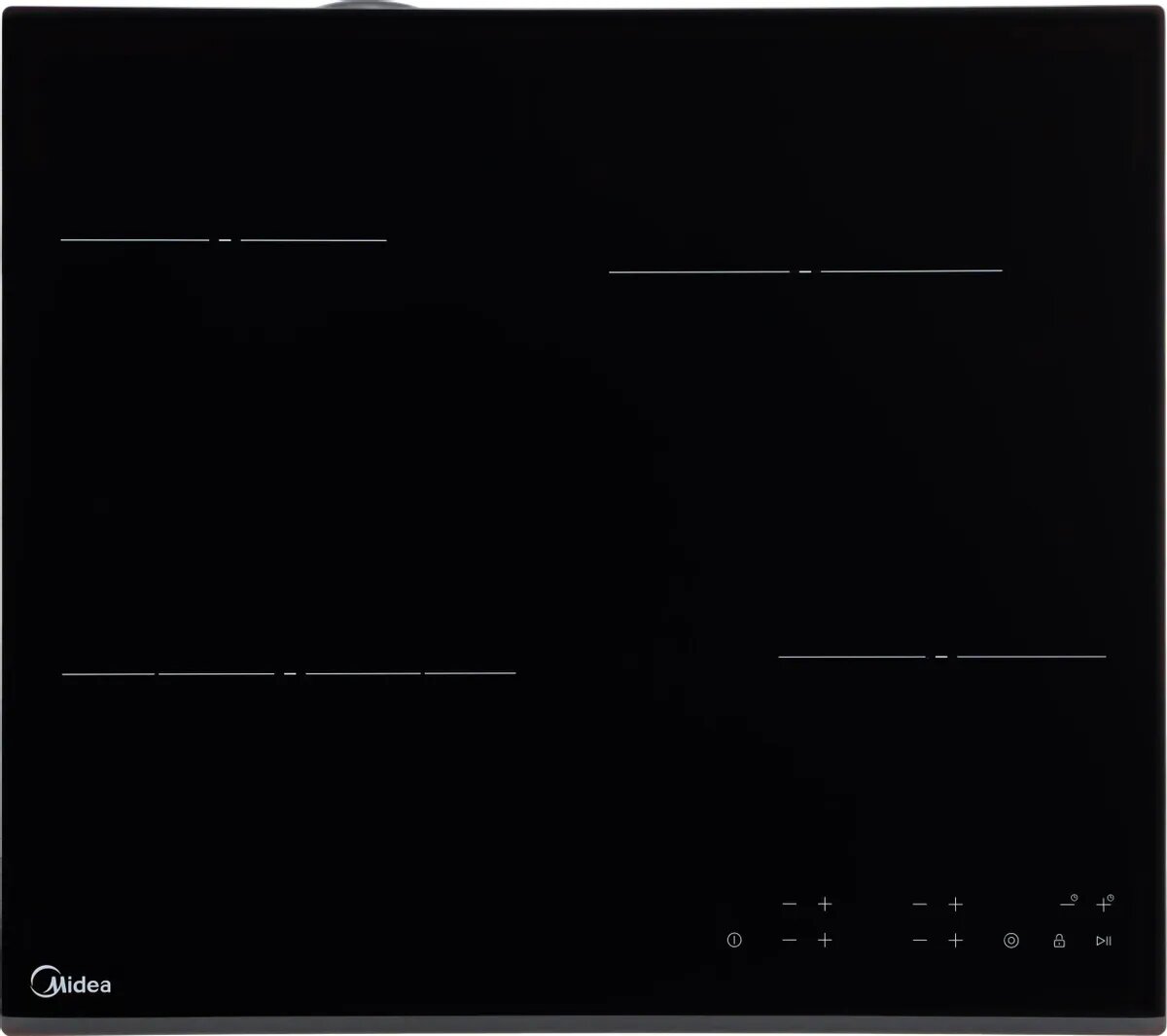 Электрическая варочная поверхность Midea MCH64303F, конфорок: 4 шт, стеклокерамика, независимая, черный
