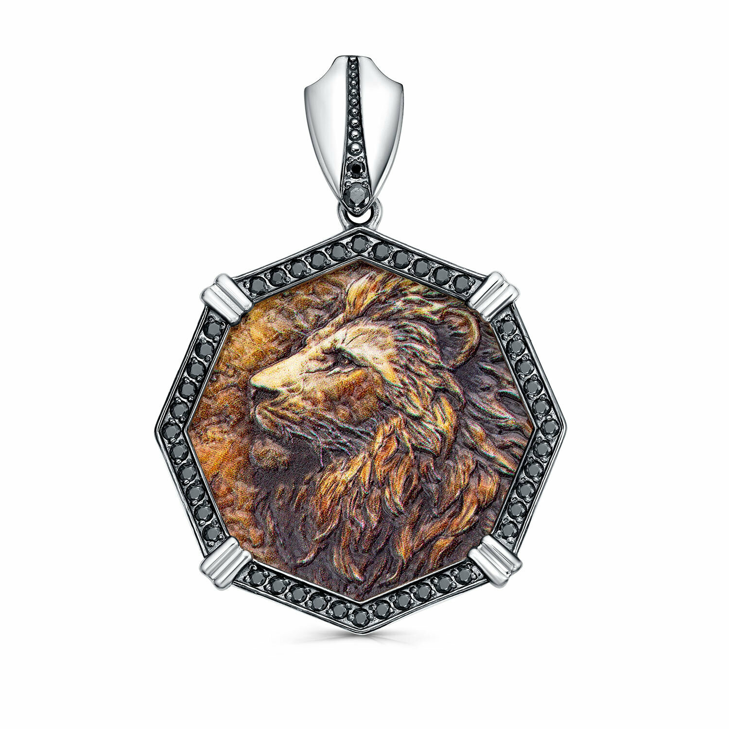Подвеска, серебро, 925 проба, родирование, фианит
