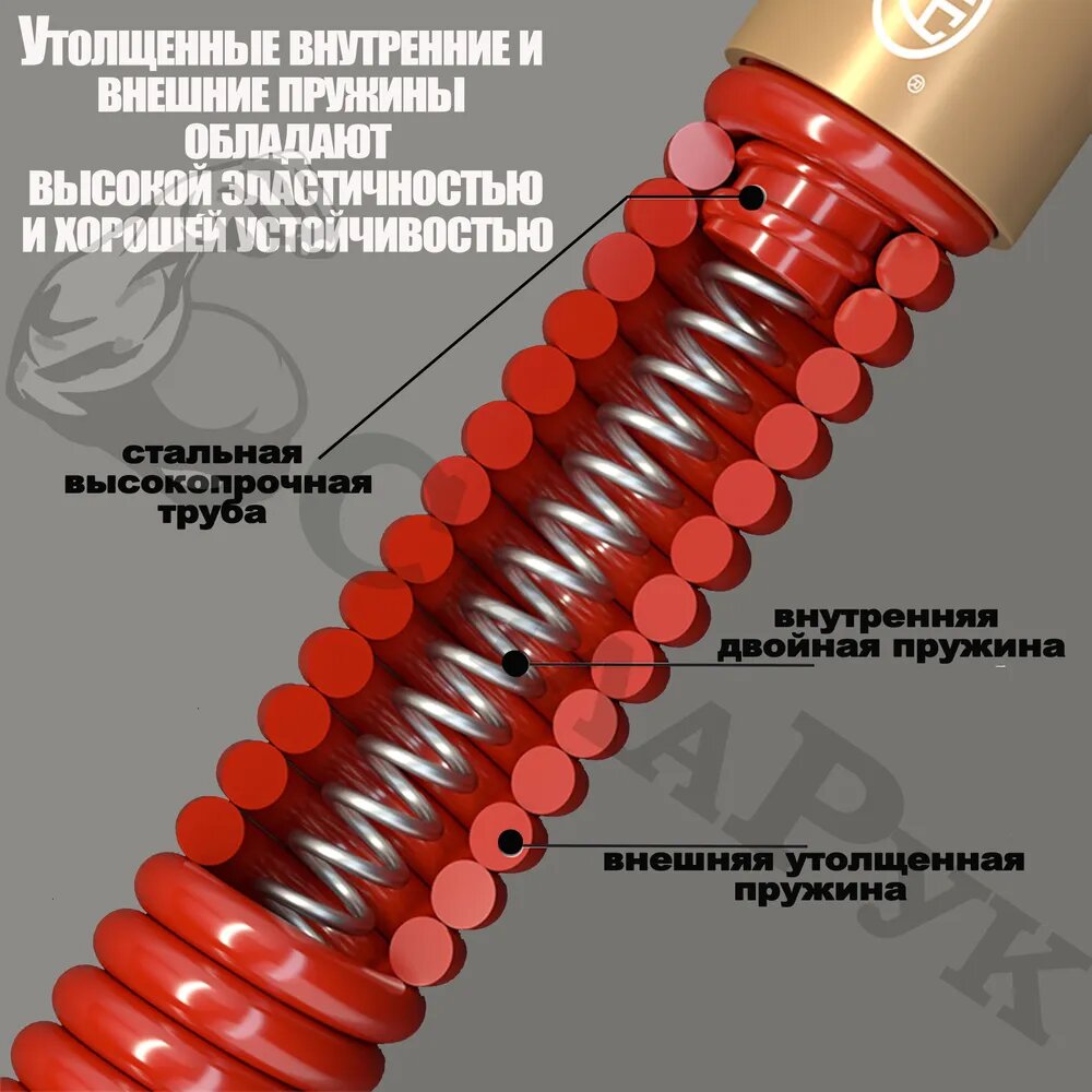 Эспандер пружинный красный импортный 80 кг для груди — фото 1