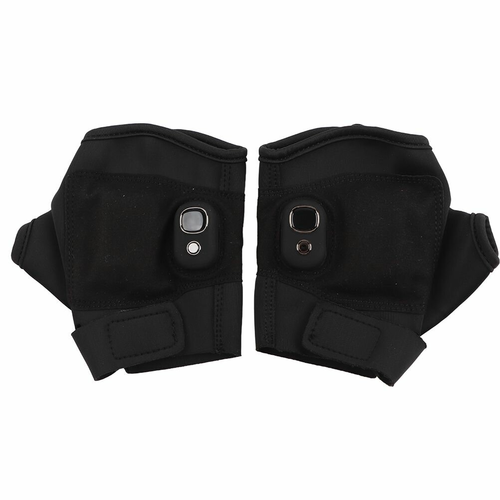 Перчатки с USB-подогревом, без пальцев, дисплей температуры, зимние, варежки-грелки