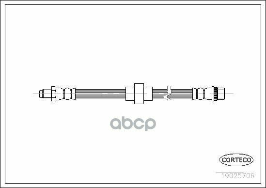 Шланг тормозной передн. Renault Megane 96-, Megane Scenic 97-99, Scenic 99-03 Corteco арт. 19025706