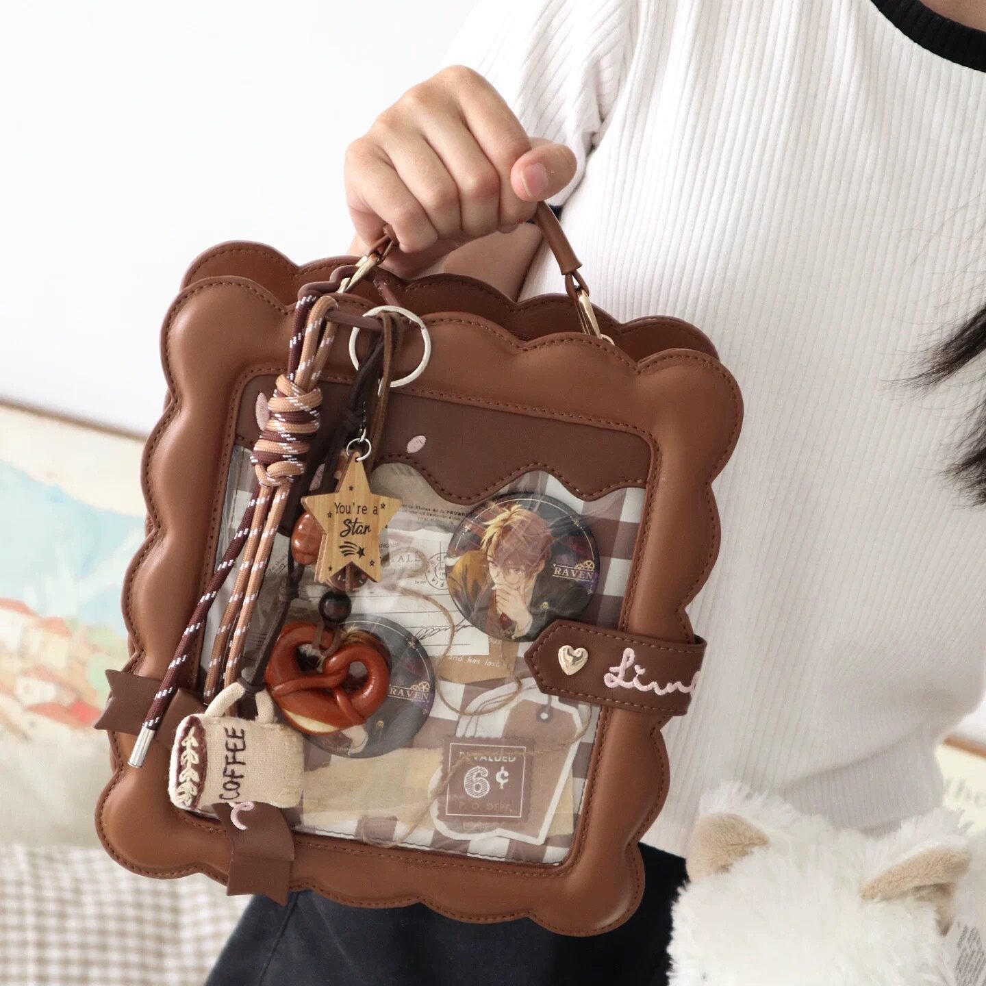 【Little Biscuit】Оригинальная сумка-рюкзак через плечо Green Gables Ita Bag для мелких предметов, милая повседневная женская сумка в 2D-стиле