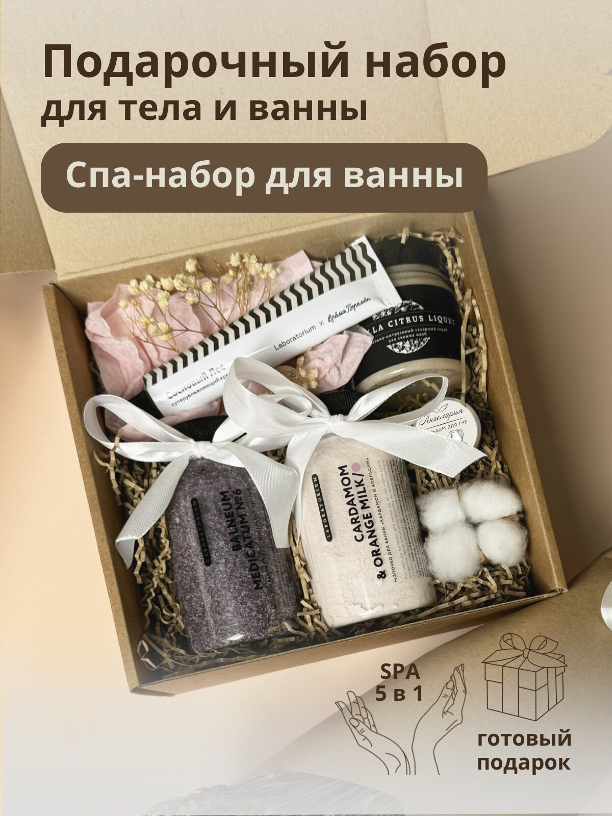 Подарочный набор косметики «Уходовые процедуры», набор уходовой косметики, подарок подруге, подарок маме