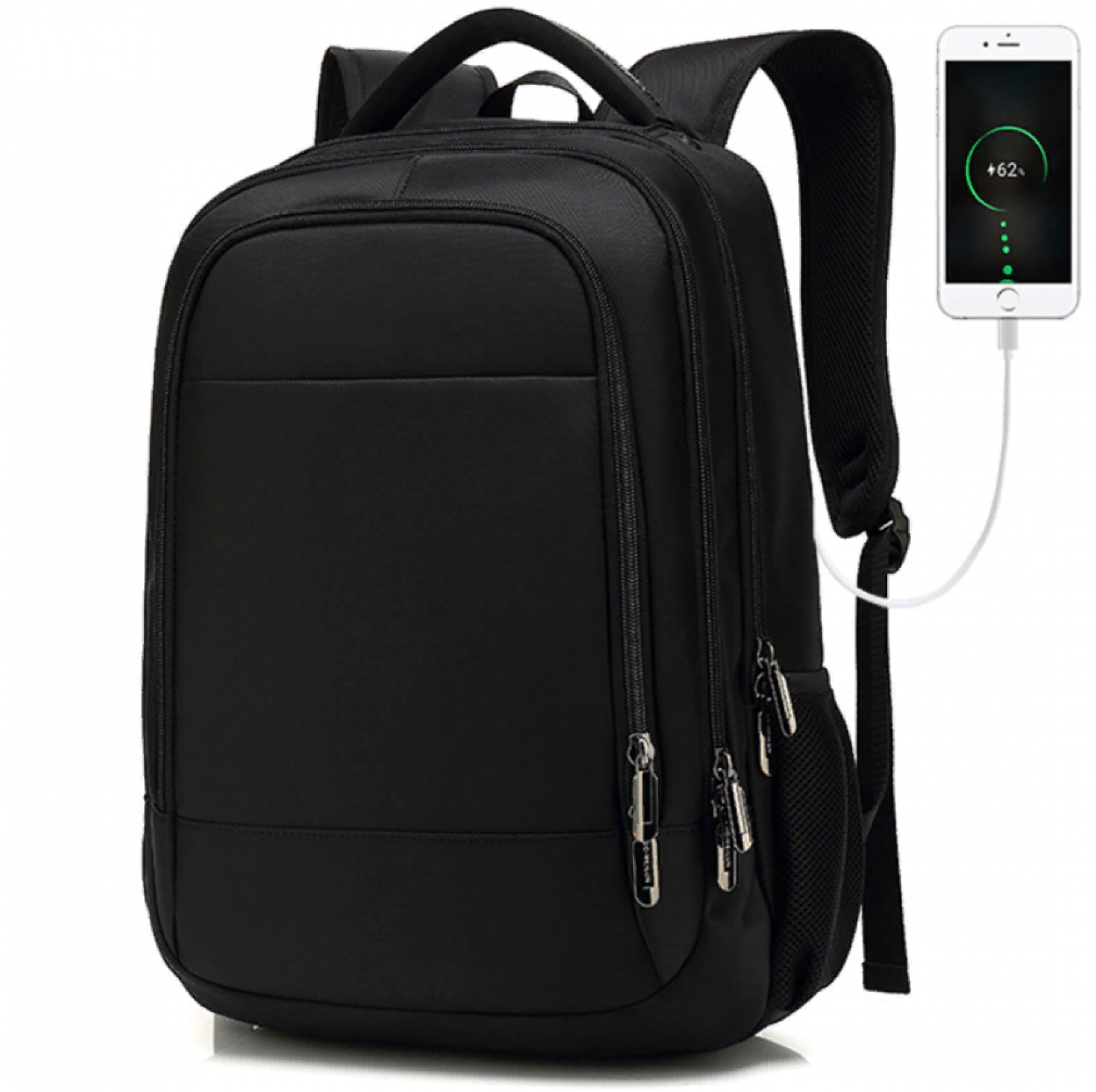 Рюкзак MyPads M038 городской молодежный с USB из влагозащитной ткани Оксфорд для ноутбуков 15.6-17"