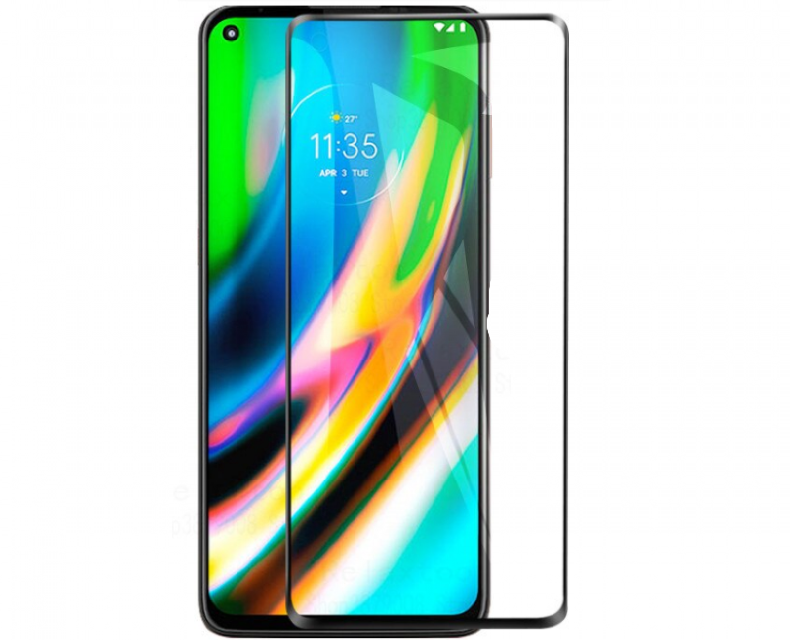 3D/5D защитное стекло MyPads для Moto G9 plus с закругленными изогнутыми краями