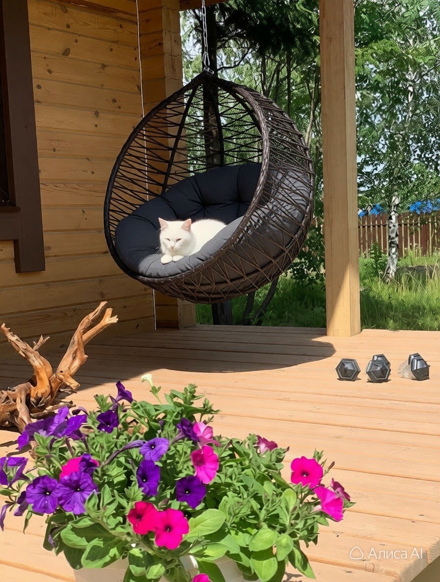 Подвесное кресло , 110*95*70 см, бабочка, без стойки, венге, с графитовой подушкой