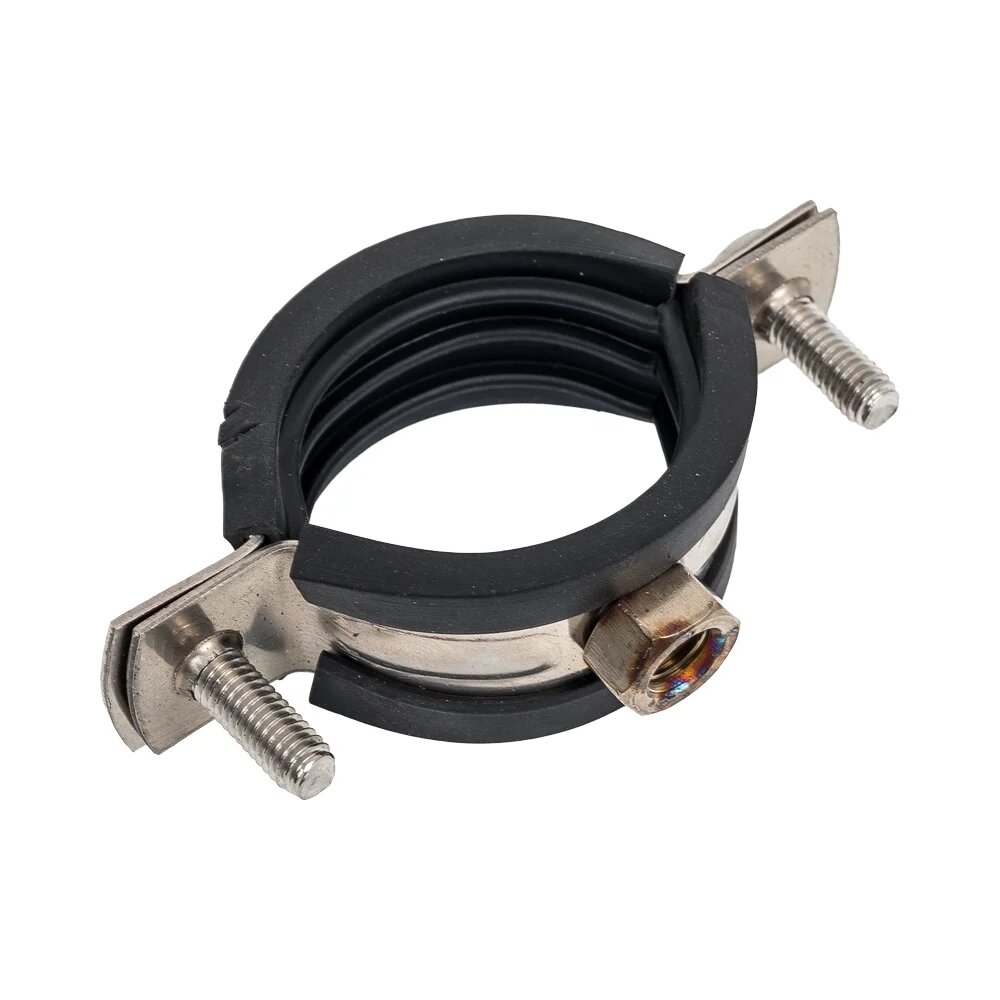 Трубный нержавеющий хомут MGF 1 1/4" М8 (42-47 мм) 2-31-8-2-42-47, хомут с резьбовой гайкой из нержавеющей стали