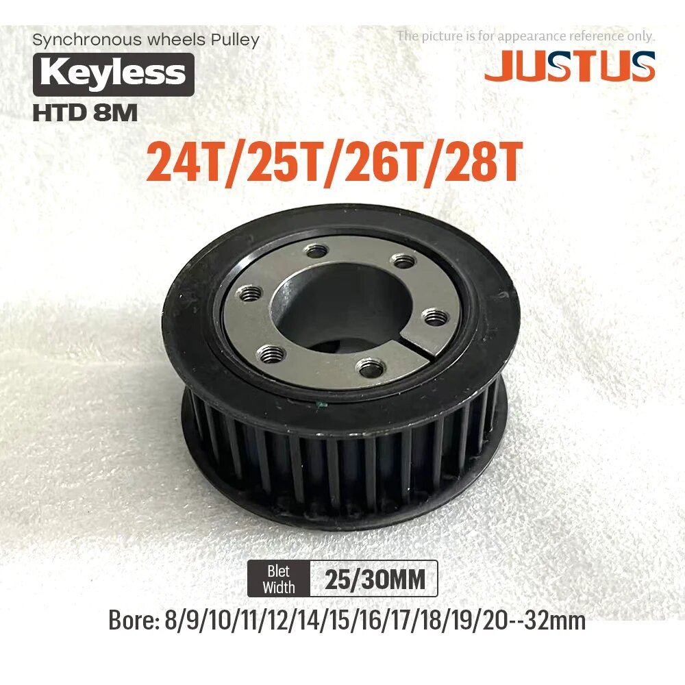 Шкив ГРМ HTD8M стальной 24T Bore 19mm 27mm(for 25mm belt)
