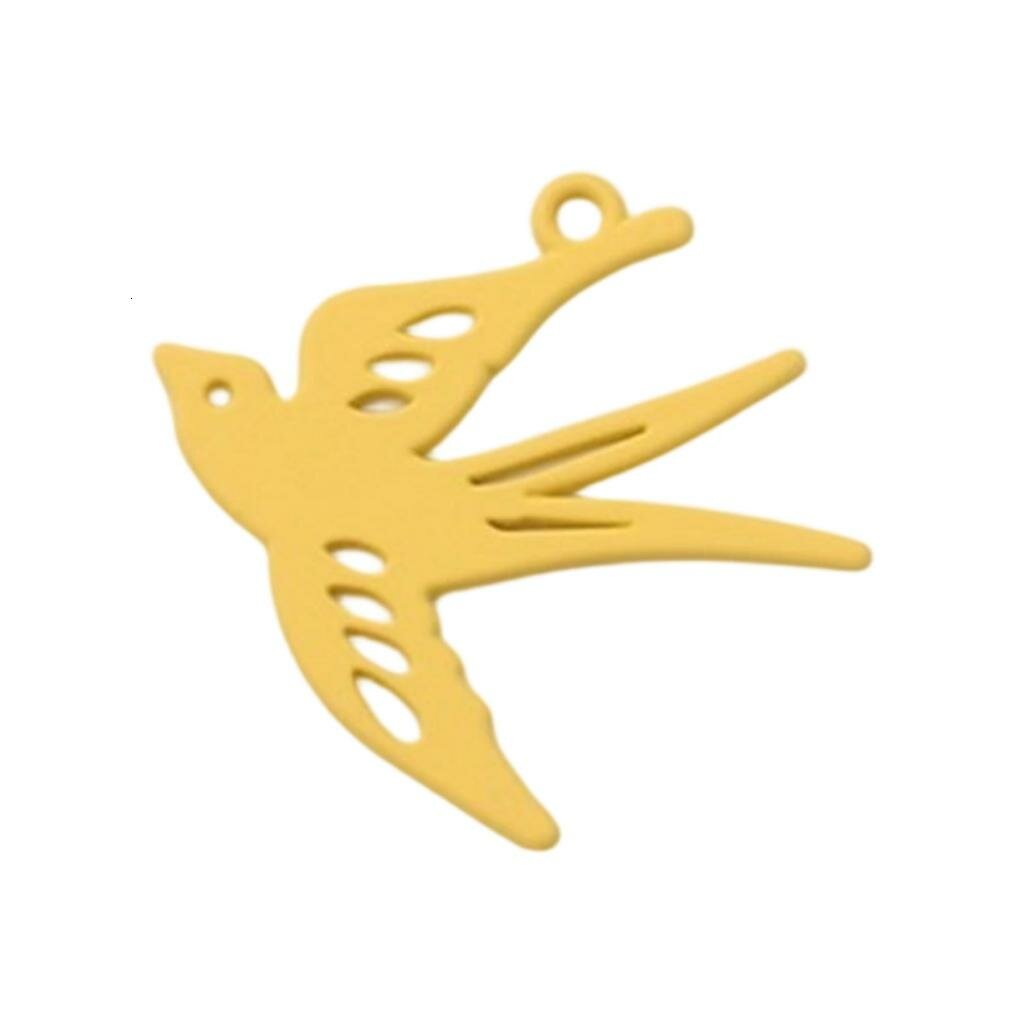 Подвеска «Ласточка» ажурная, Желтый