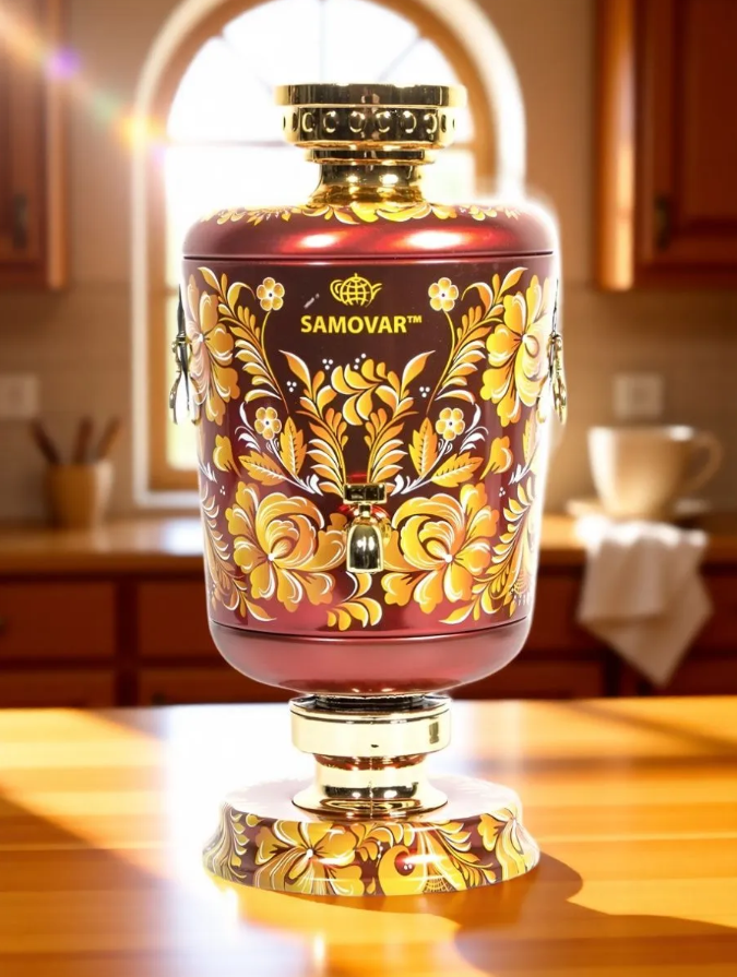 Чай Dolce Vita "Самовар красный", в жестяной упаковке, листовой, черный, зеленый, 75г