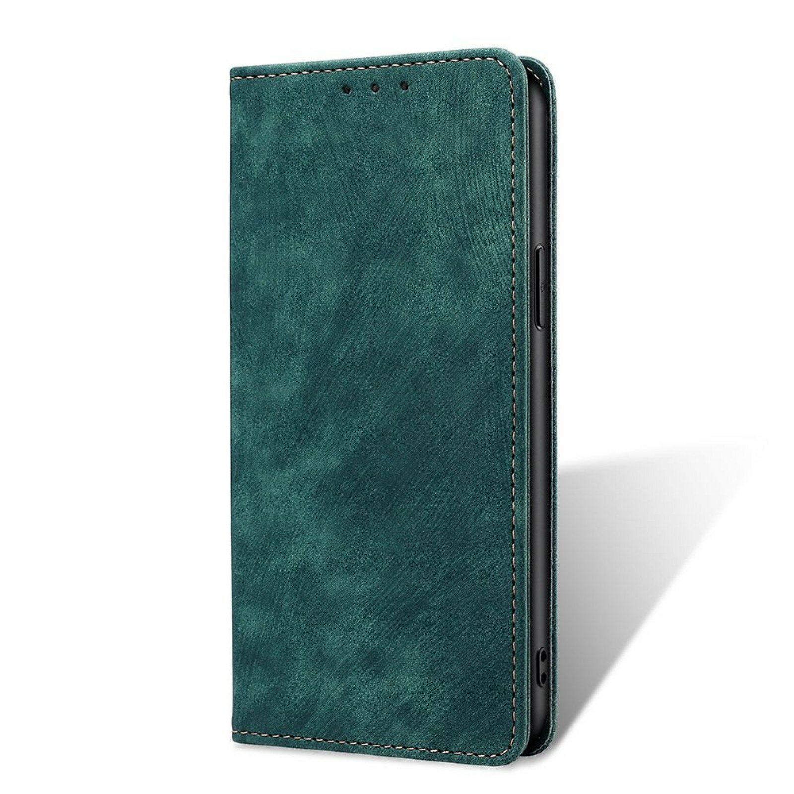Чехол-книжка MyPads для Samsung Galaxy S21 Ultra зеленый мягкий на ощупь