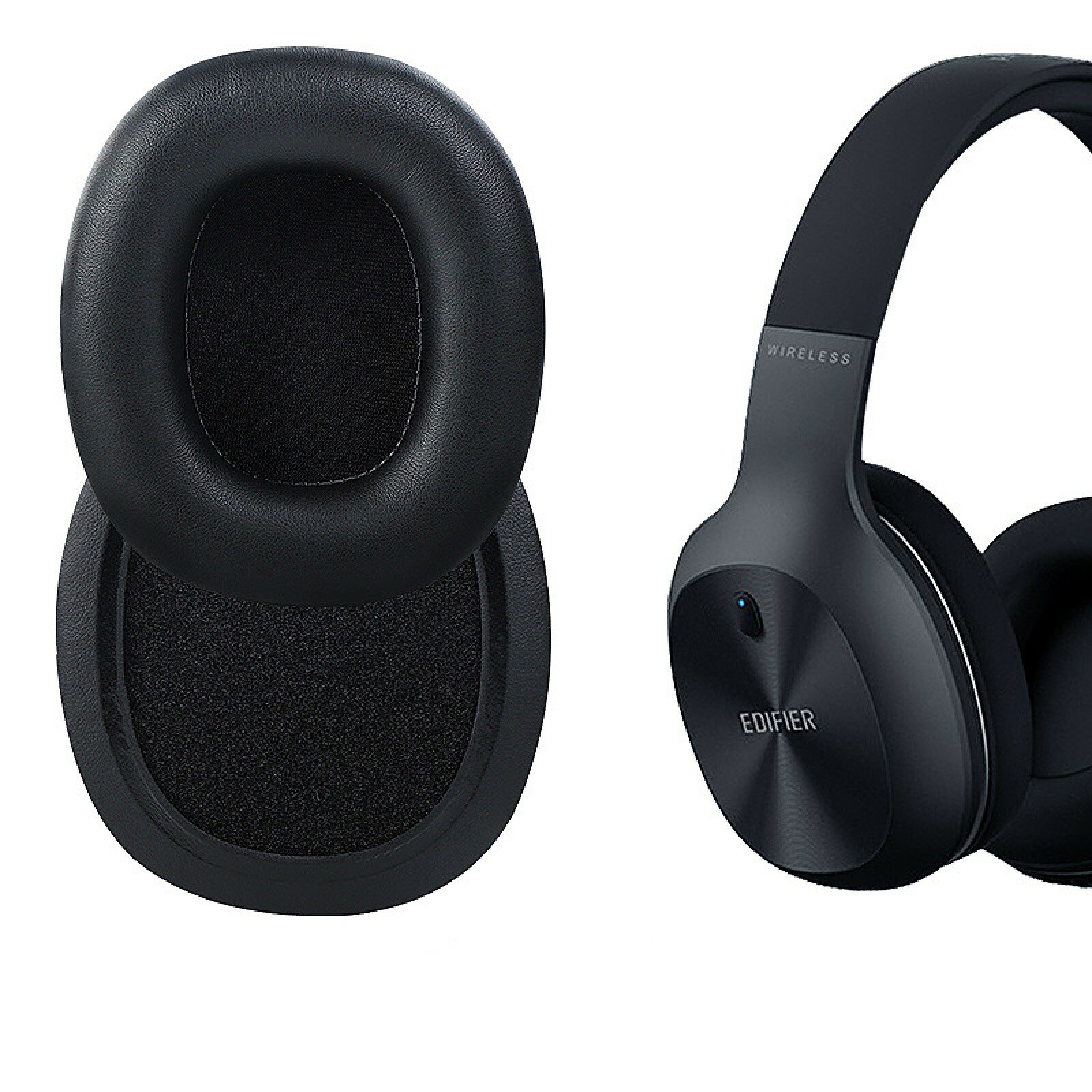 Амбушюры MyPads кожаные мягкие для наушников Edifier W800BT, K800, K815P черные