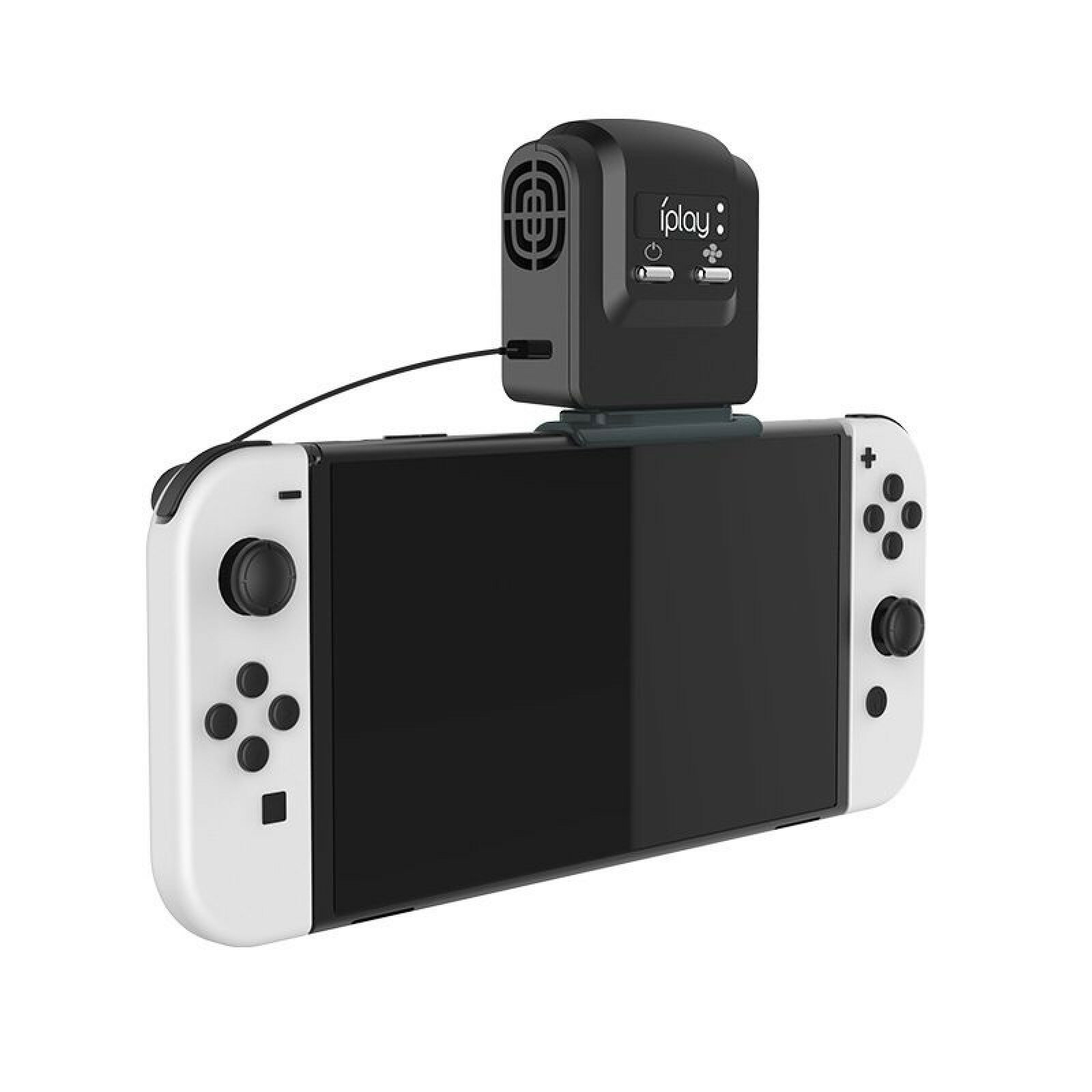 Держатель с вентилятором MyPads для охлаждения радиатора Nintendo Switch OLED черный пластик