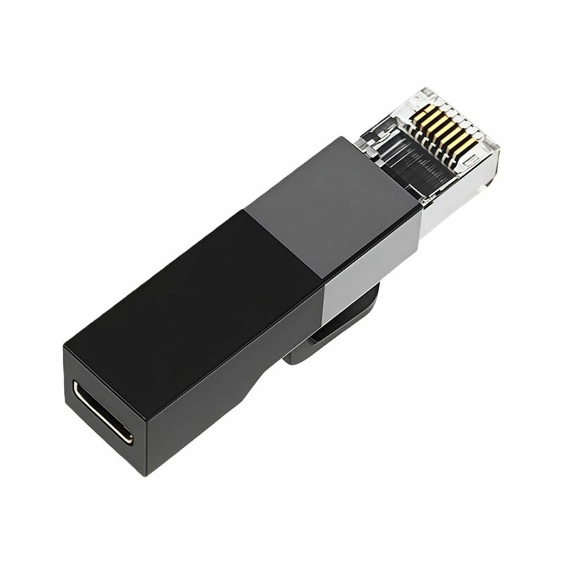 (1 шт) Адаптер Gigabit Ethernet (RJ45) - Type C (мама)
