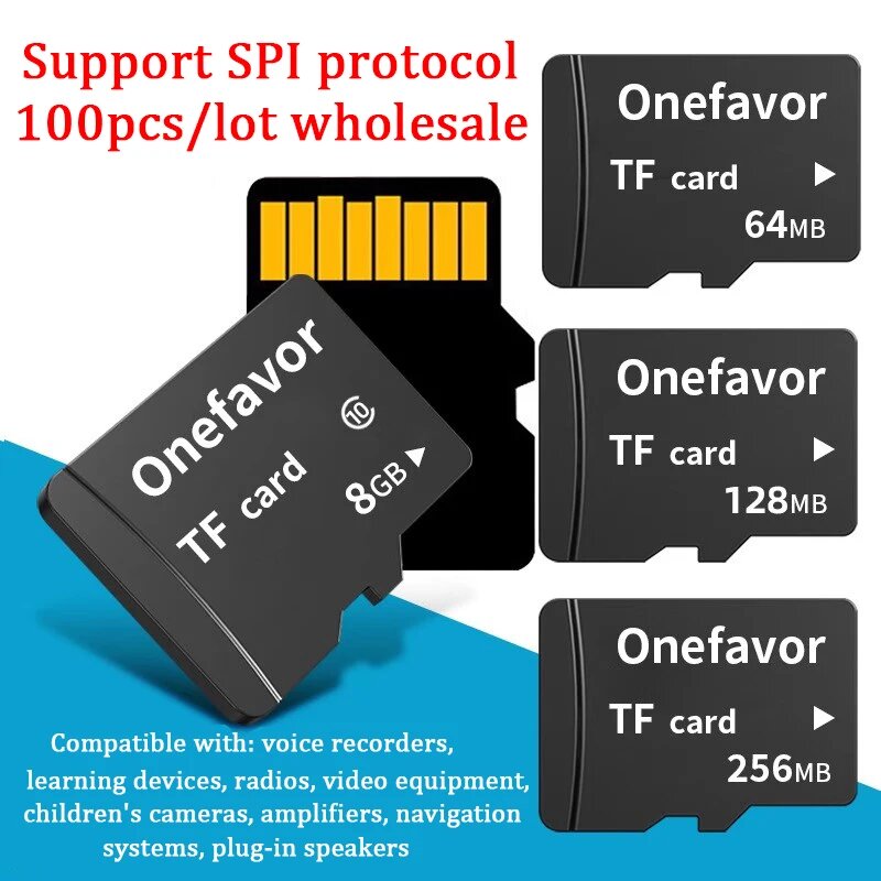 TF-карты Onefavor, 64МБ-8ГБ, оптом 100 шт.