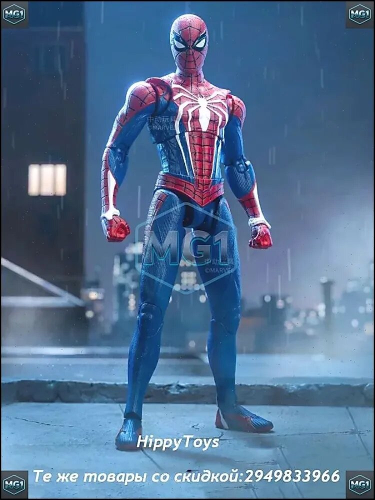 Эксклюзивная подвижная фигурка Человека Паука 18 см, модель Advanced Suit из PS4 от ZD TOYS