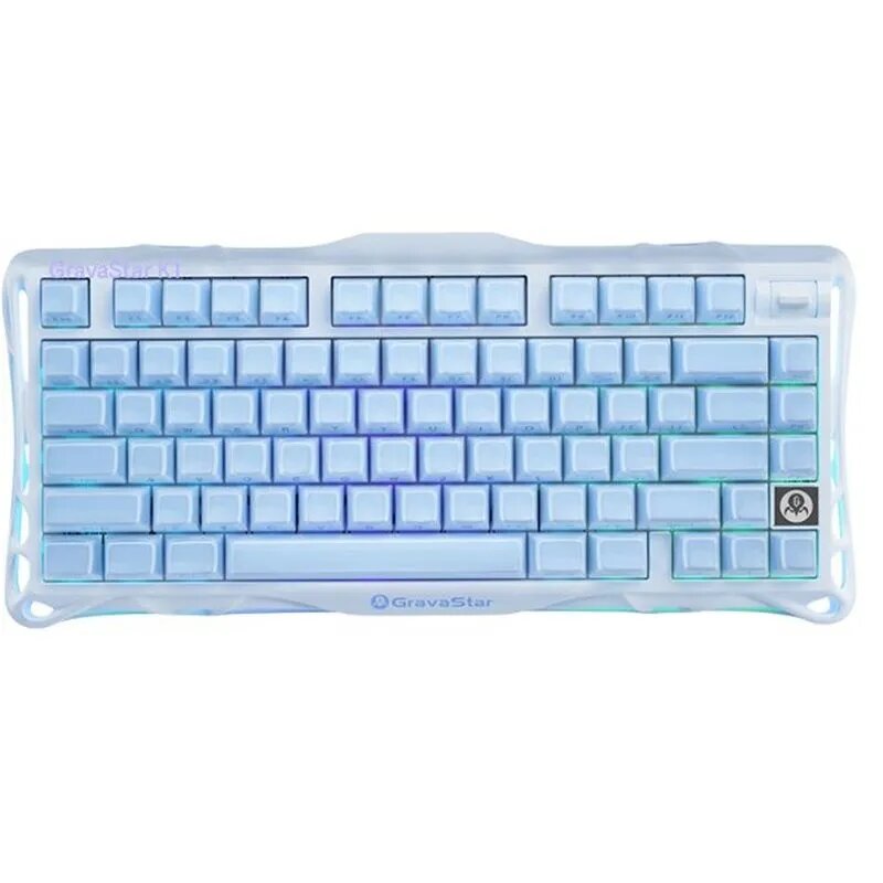 Клавиатура GravaStar K1, Английская раскладка, голубой, механическая игровая клавиатура