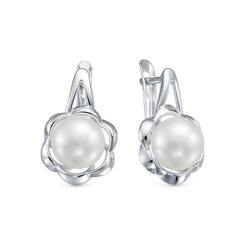 Серьги, серебро, 925 проба, жемчуг