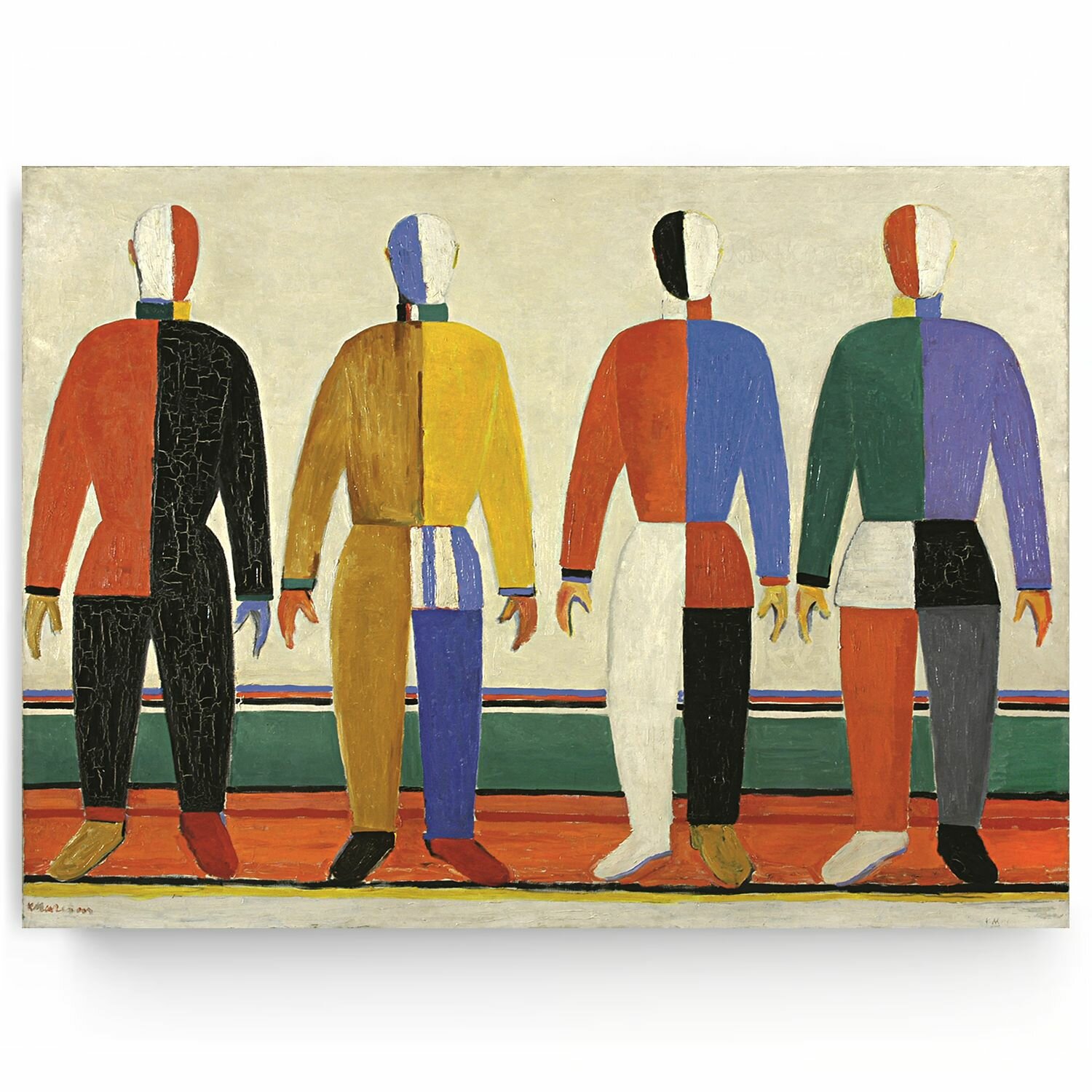 Малевич / спортсмены, Репродукция картин, 40х60 см.