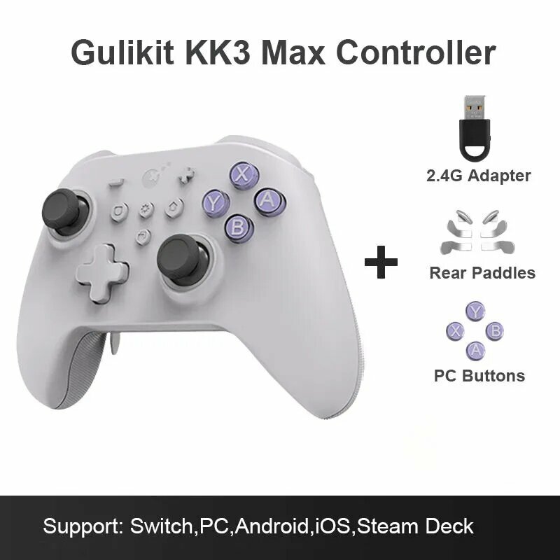 GuliKit KK3 MAX Контроллер NS39 King 3 Игровая ручка с джойстиком эффекта Холла и триггером для Windows Nintendo Switch Android iOS