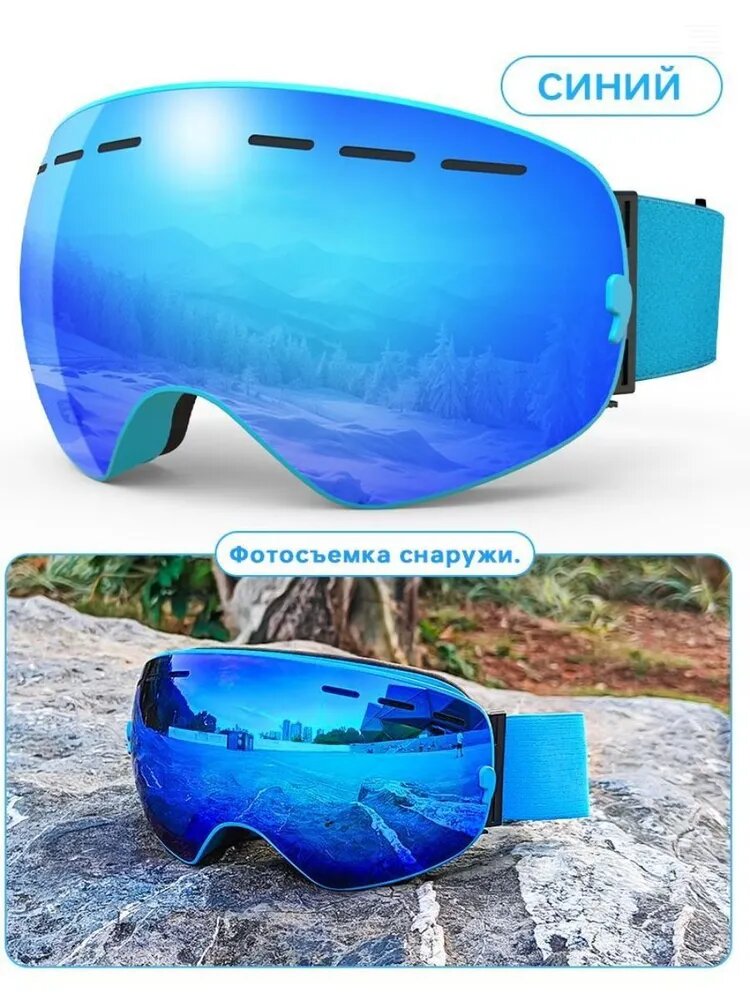 Антифог для очков и горнолыжных масок. Горнолыжная маска синего цвета