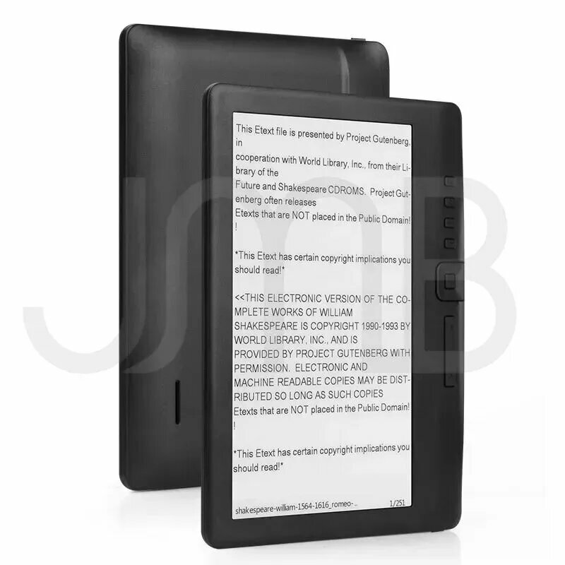 7" Электронная книга PocketBook, черный, 7 дюймов, E-Ink, сенсорный дисплей, Wi-Fi