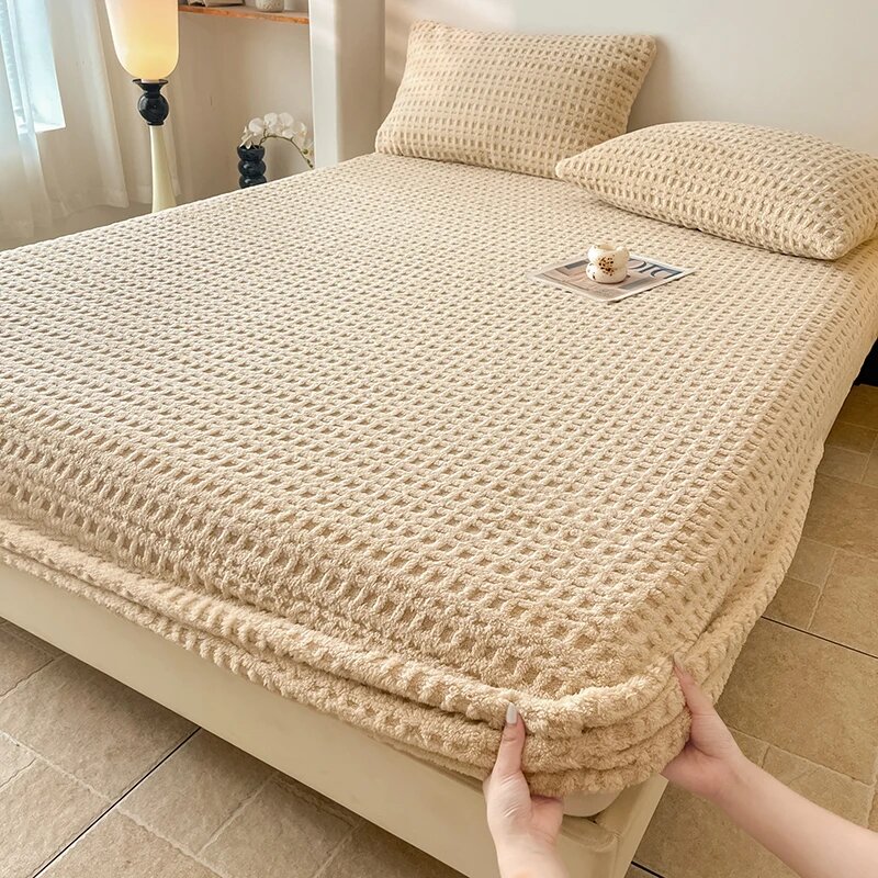 Противоскользящий чехол на матрас coolazy, полиэстер Бежевый, 150x200x25cm, Khaki