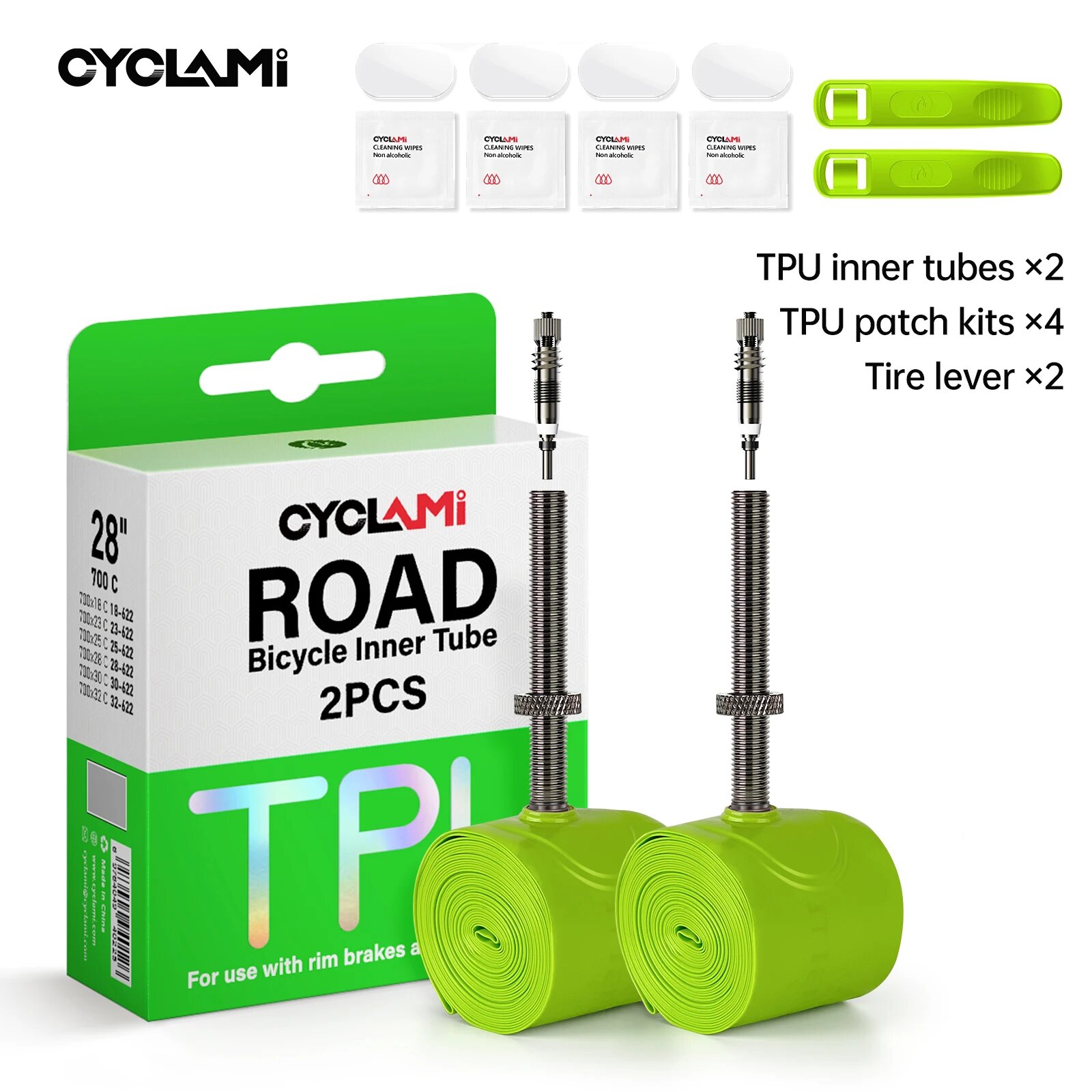 CYCLAMI ультралегкая велокамера из TPU 2pcs FV80 with gift