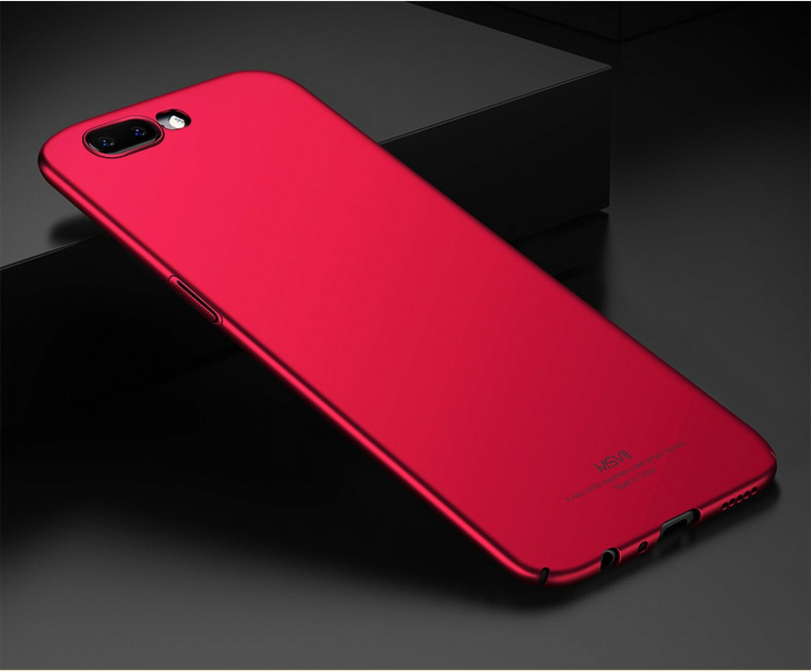 Задняя панель-крышка MyPads для OnePlus 5 (A5000) из пластика с матовым покрытием красная