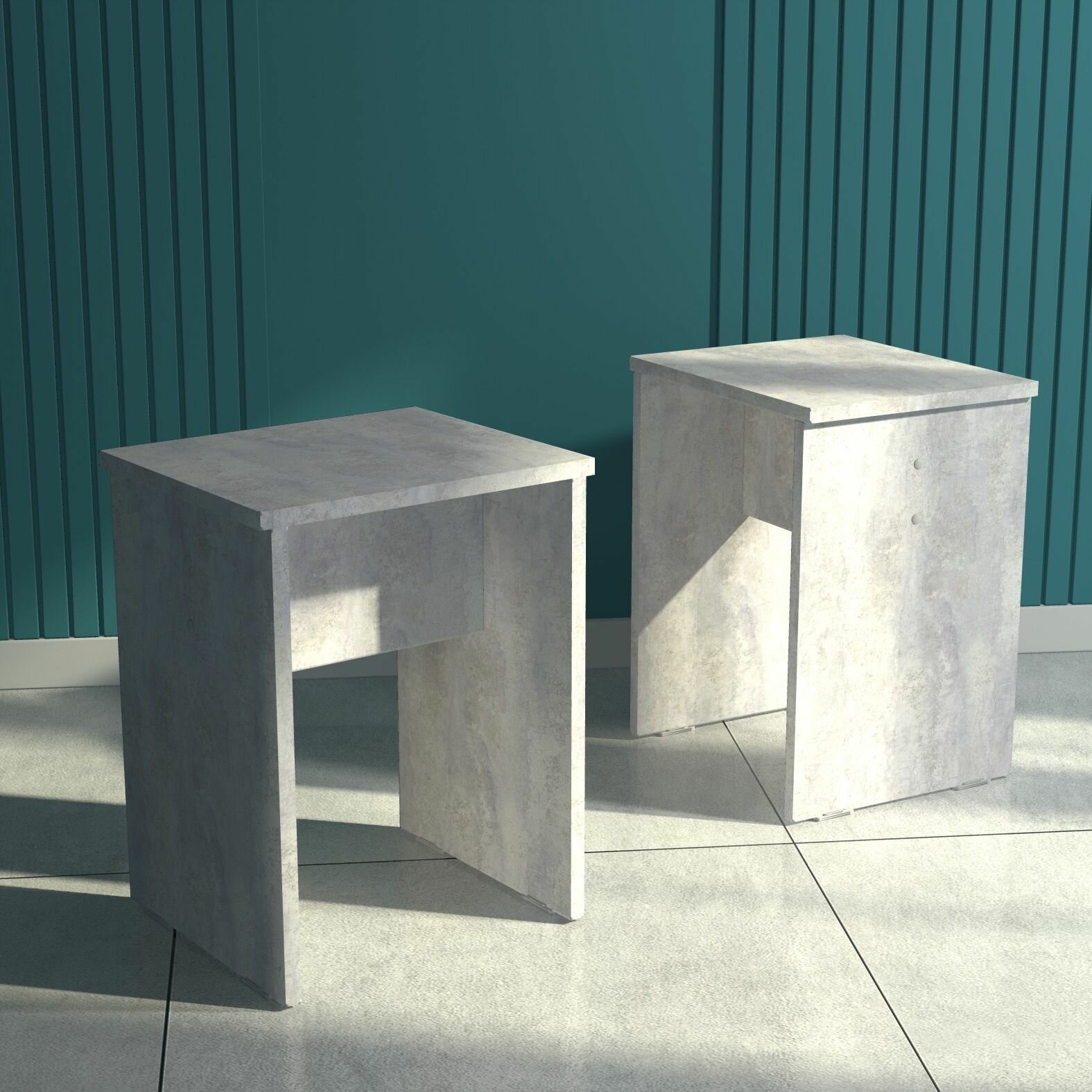 Комплект табуретов Моё Кредо Табурет 2 шт Цемент универсальный стул для дома