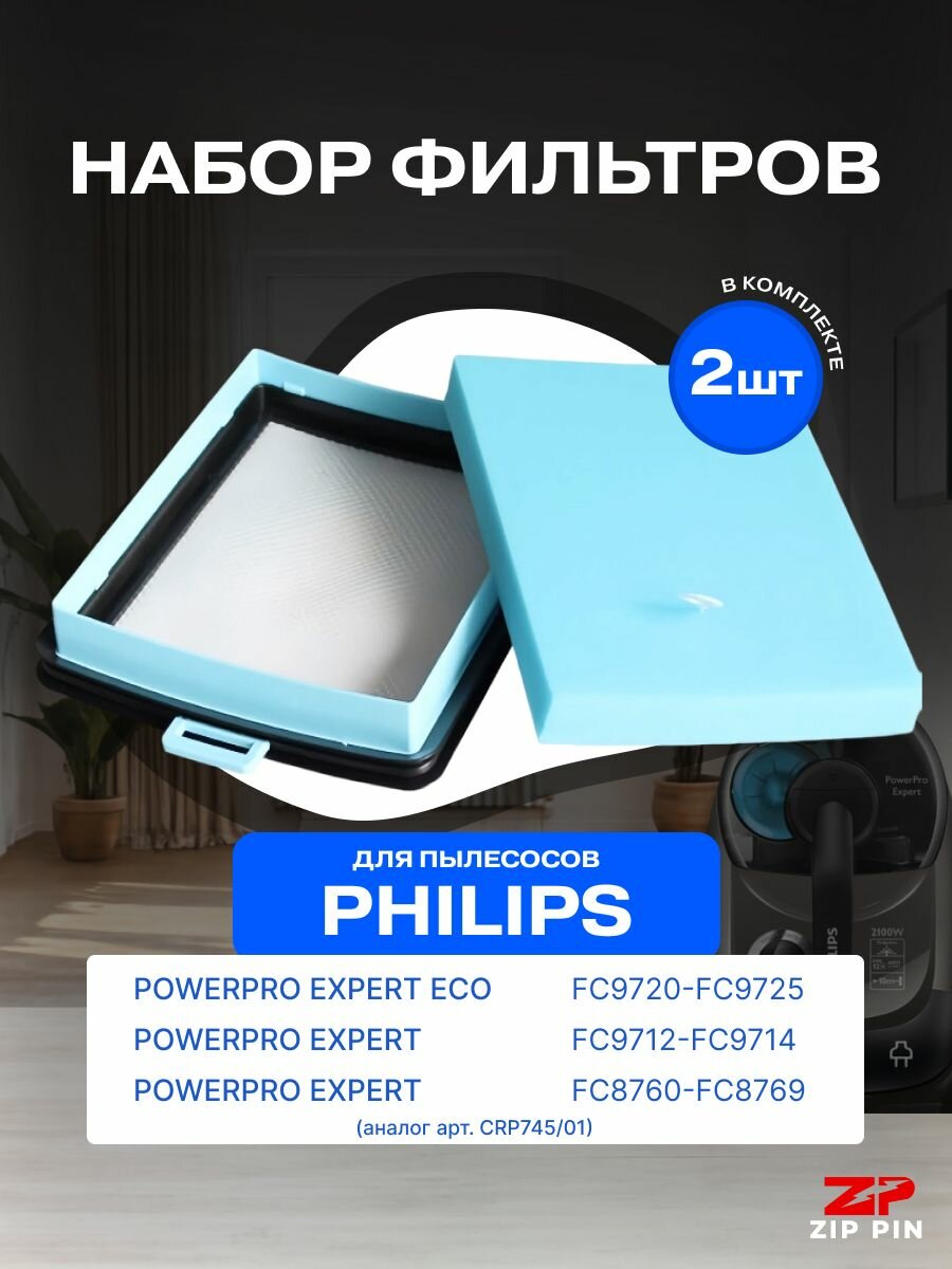 Набор фильтров CRP745/01 для пылесосов Philips FC8760-FC8769