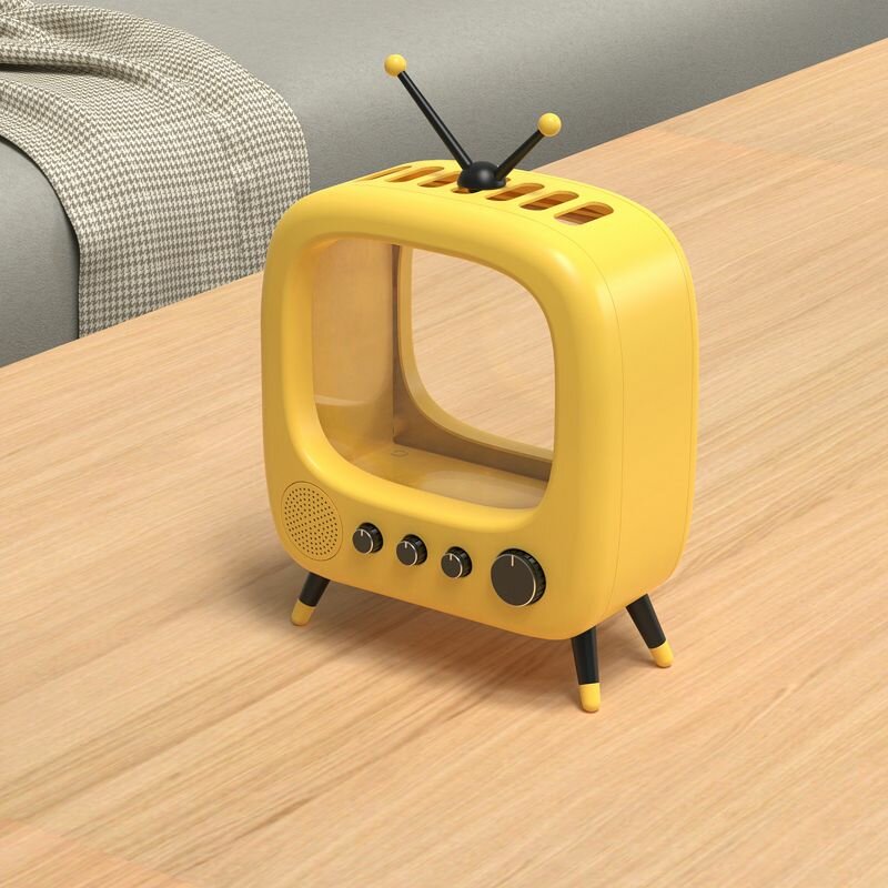 Ретро-аквариум в виде телевизора для кошек, милый мини-аквариум для домашних животных с подсветкой, акриловый аквариум для золотых рыбок и бетт.