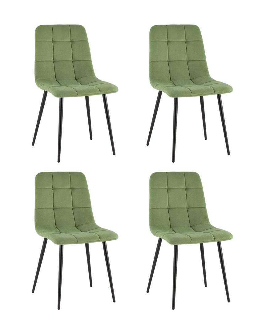 Комплект Stool Group Стул Одди Original Square велюр пыльно-оливковый 4 шт. арт. УТ000042285