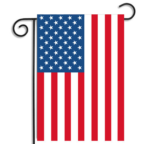 Садовый флаг США - 30x45 см - дизайн американского флага со звездами слева - прочный полиэстеровый садовый флаг - идеально подходит для Дня независимости, патриотических мероприятий и украшения сада - флагшток в комплект не входит