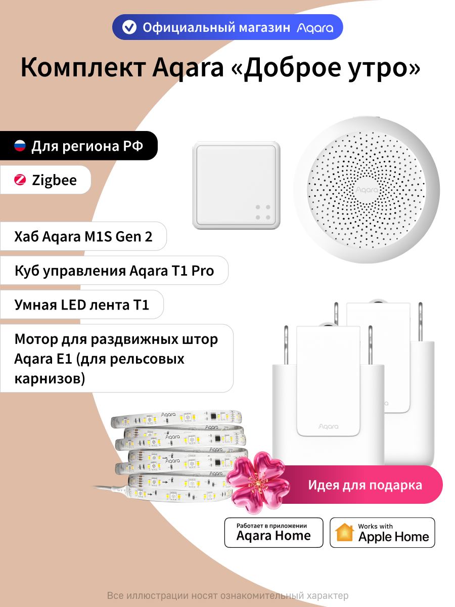 Комплект умного дома Aqara "Доброе утро" SGM115S, Zigbee 3.0