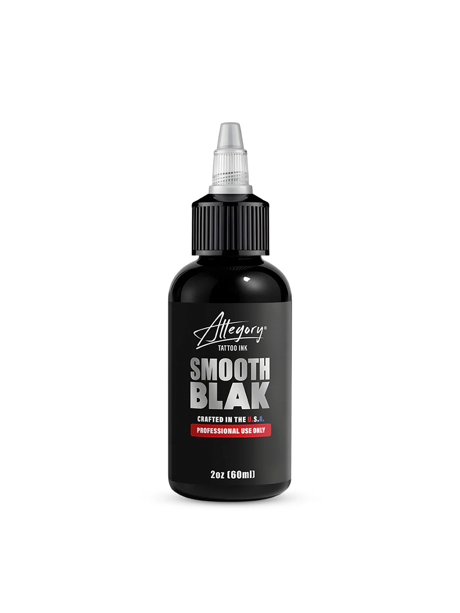 Allegory SMOOTH BLAK, black, Черная краска для татуировки, пигмент black Ink 2 oz - 60 мл