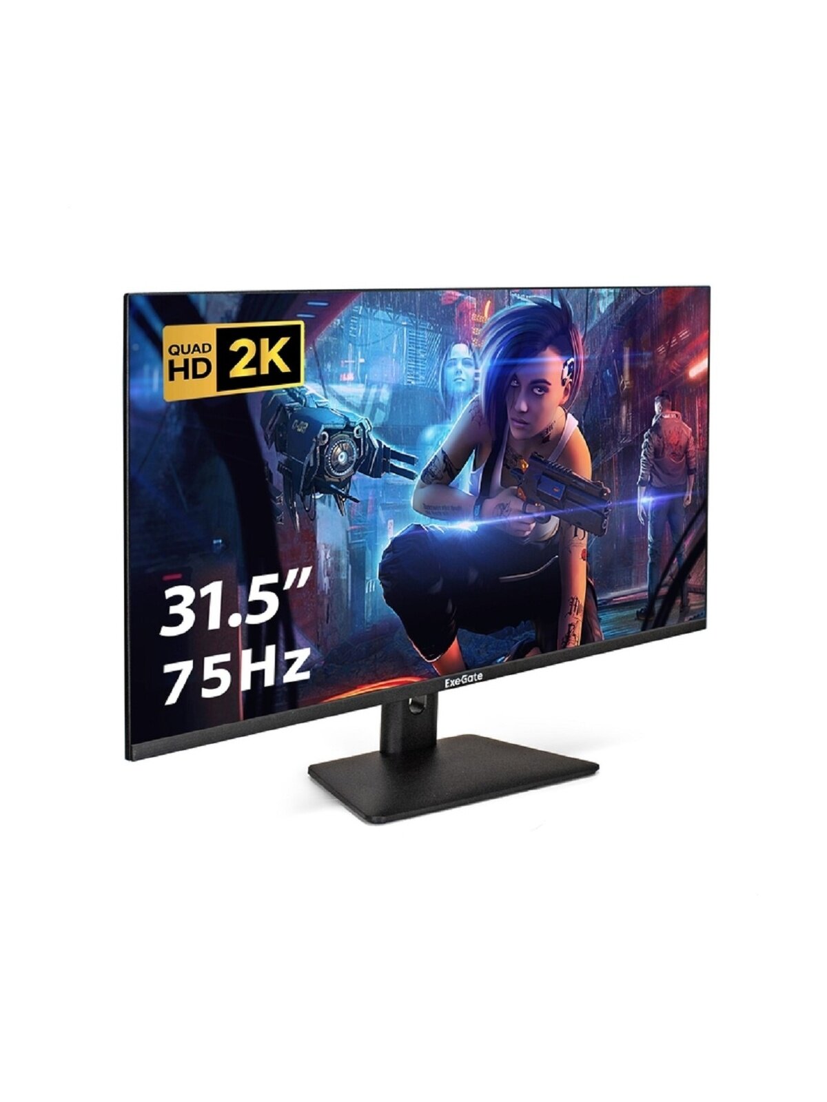 LCD ExeGate 31.5" ES3207A SmartView {IPS 2560x1440@75hz 1ms 16:9 300cd 1000:1 178/178 HDMI DisplayPort USB speakers} [EX299475RUS]