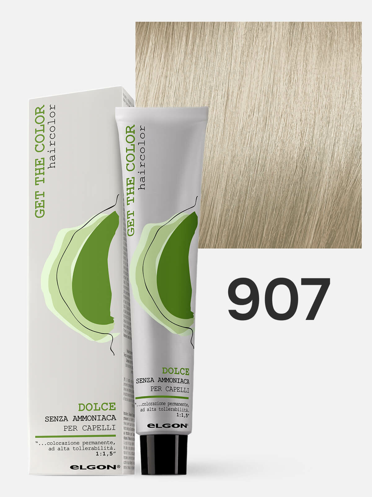Крем - краска для тонирования волос профессиональная без аммиака Elgon Get the Color Dolce 907 Тонер Натуральный фиолетовый, 100 мл