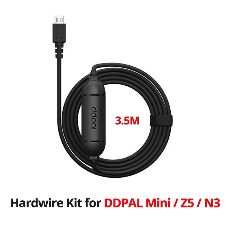 Youpin Новый DDPAI Mini 5/Min 3/Z40/Z50 Hardwire Kit 12/24V Micro USB Type-C Mini Z5 N3