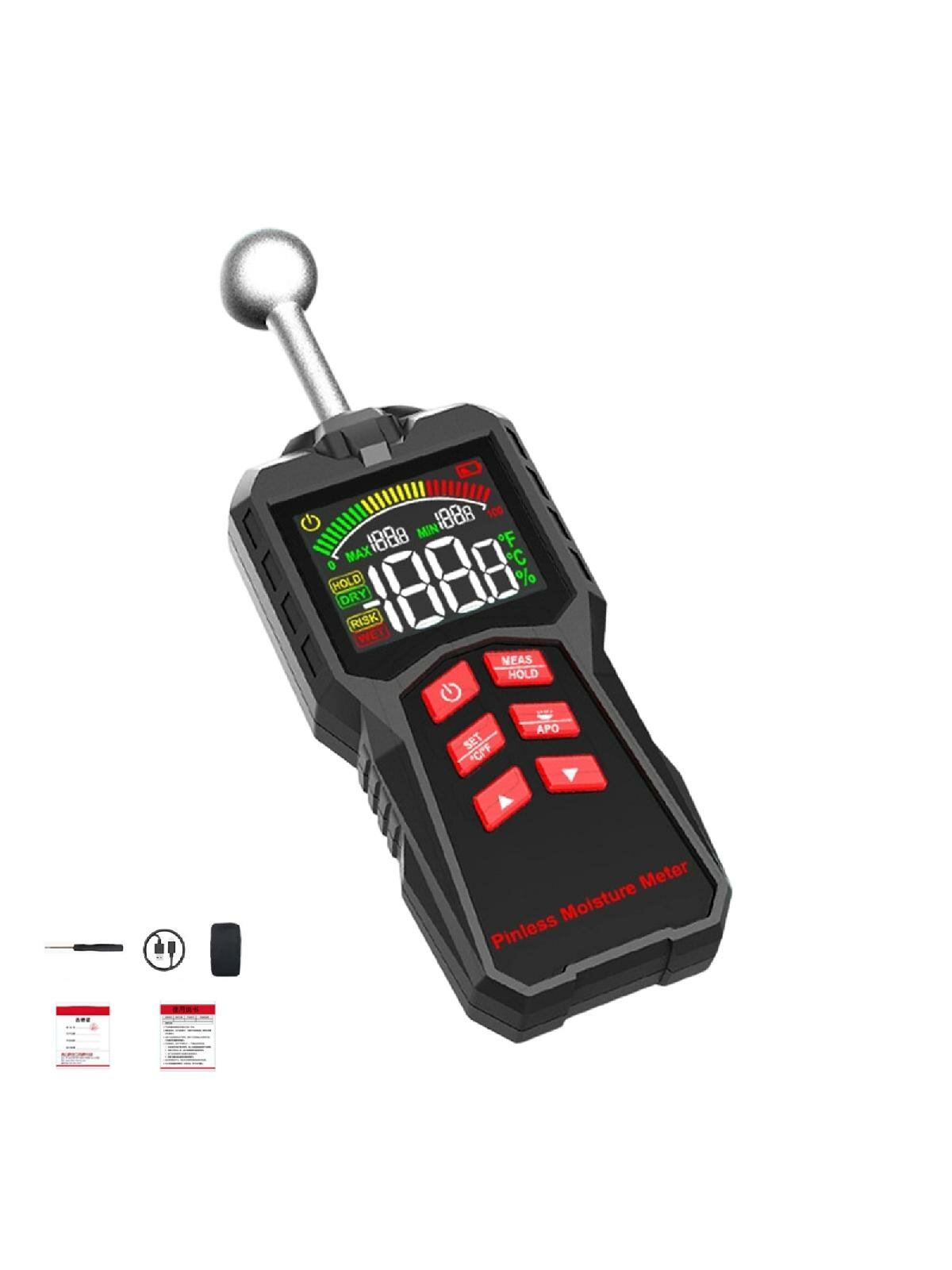 Бесконтактный влагомер Цифровой гигрометр Бесконтактный влагомер древесины