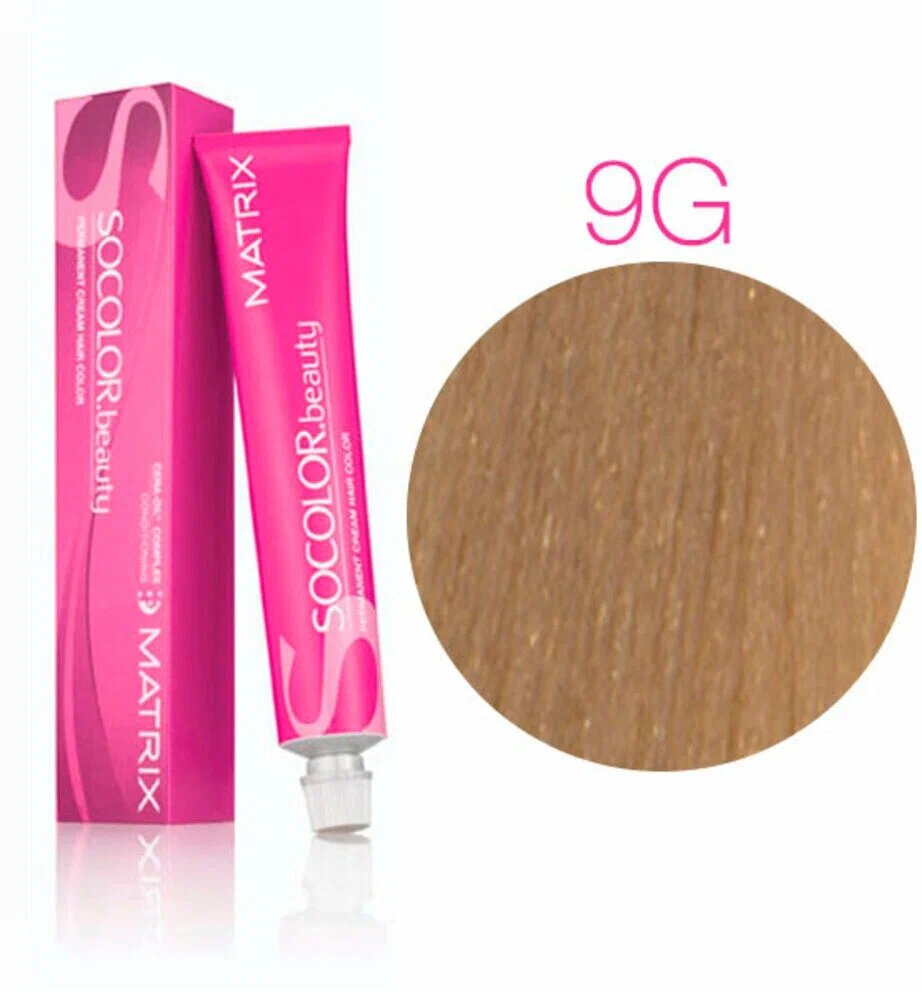 Краска для волос Matrix "Соколор Бьюти", 9G, золотисто-светлый блонд, 90 мл