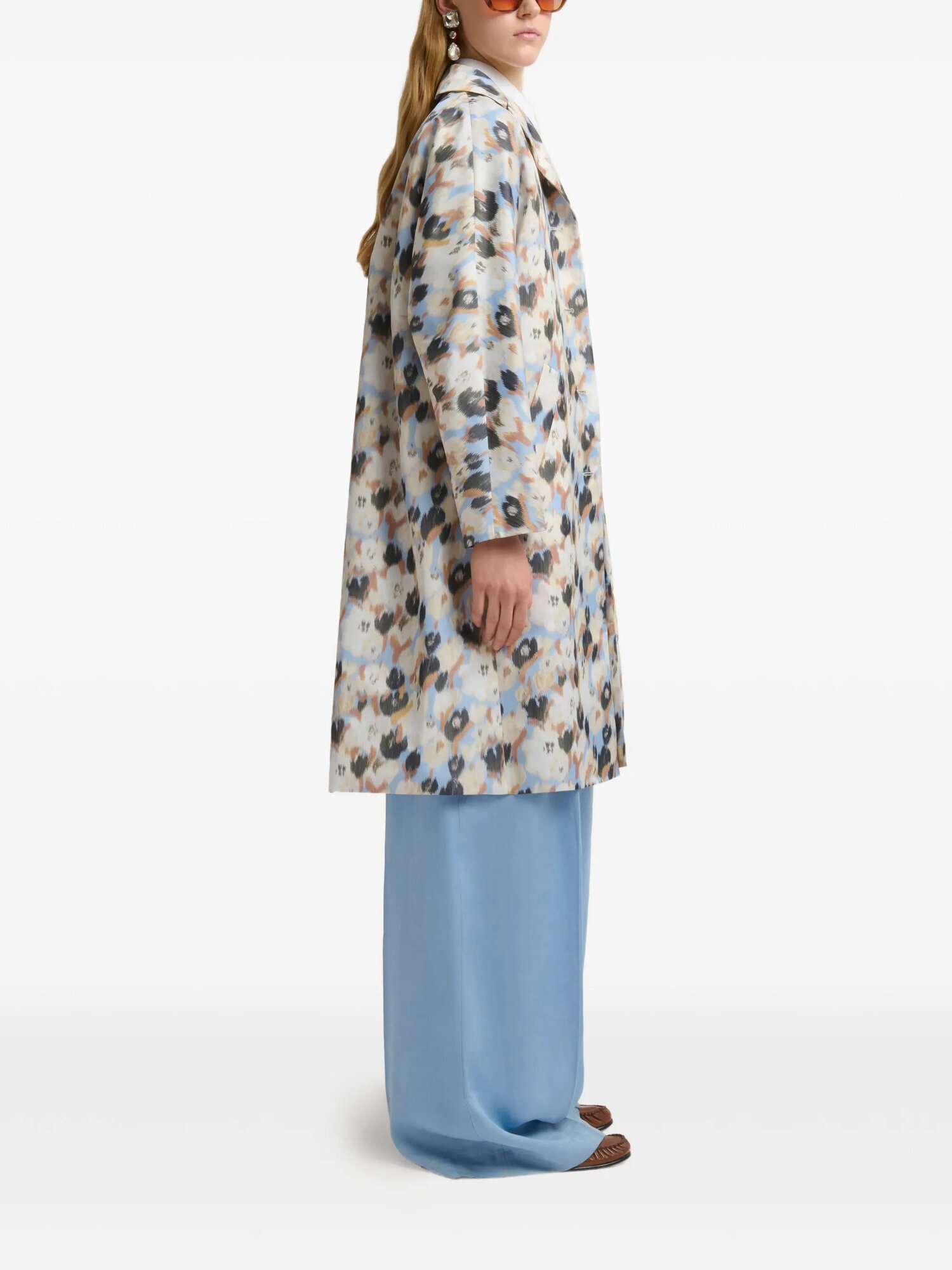 Пальто Marni Printed button parka coat, размер 38, разноцветный — фото 1