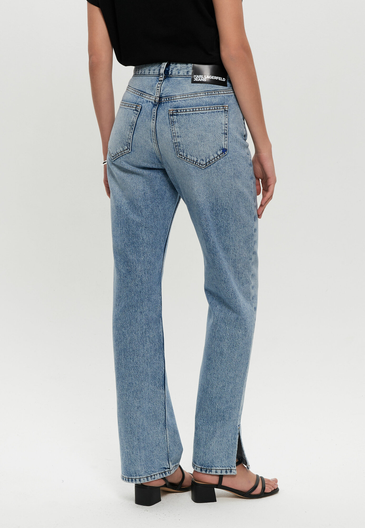 Джинсы клеш KARL LAGERFELD JEANS, размер 27/32, голубой — фото 1