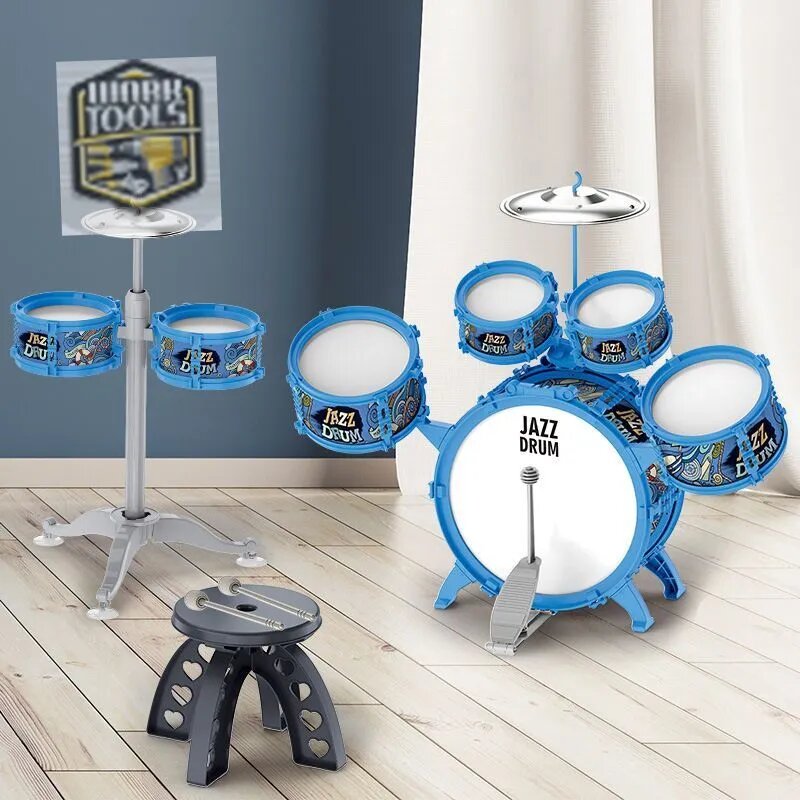 Детская музыкальная установка Jazz Drum для детей 3-6 лет, голубая