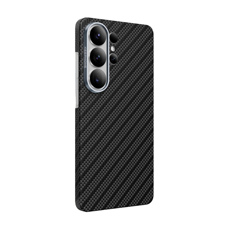 Чехол Samsung S26 Ultra KEEPHONE KEVILAR ROBIN MagSafe Карбон арамидное волокно 1500D, 38 шт. магнитов N52-10Н - Black