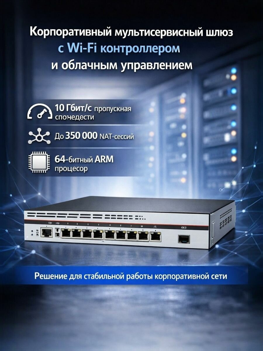 Универсальный корпоративный шлюз CYONICE RT5000-20C с контроллером Wi-Fi и облачным управлением