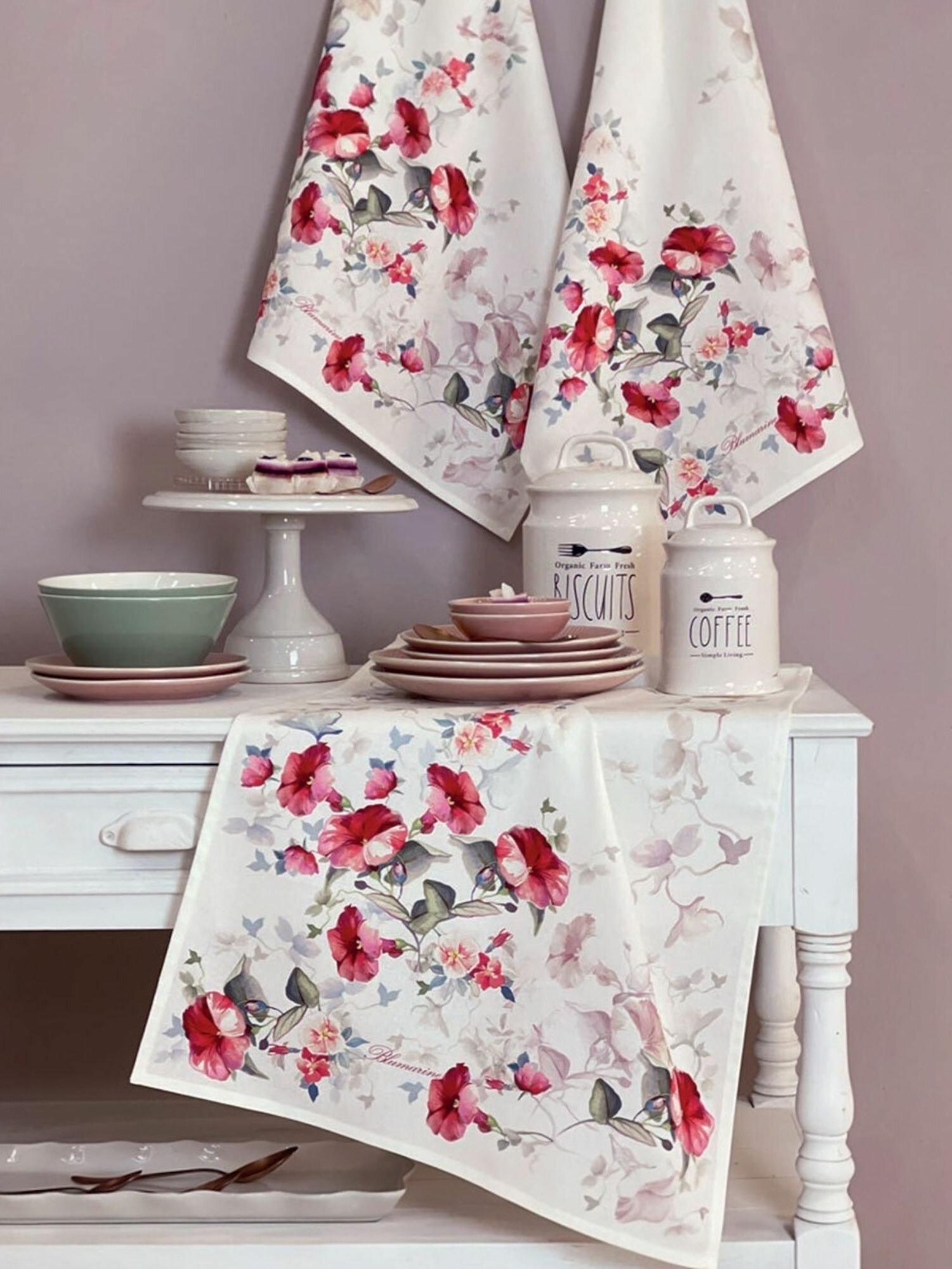 Полотенце Blumarine home collection CAMPANULA кухонное из панамского хлопка