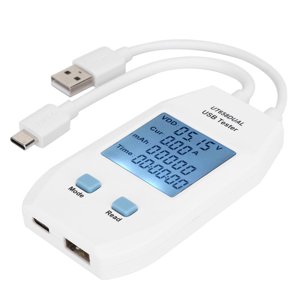 Тестер UNID UT658 DUAL для зарядного оборудования, напряжения/тока/мощности