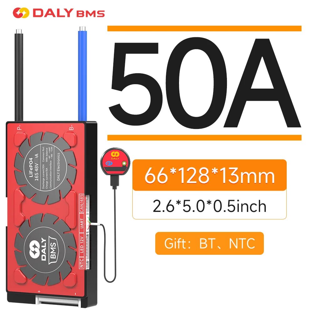 BMS LiFePO4 4S 12V 50A с Bluetooth